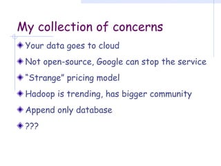 Using BigQuery as a main Big Data solution | PPT