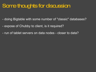 Google Bigtable paper presentation | PPT