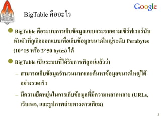 Google bigtableappengine | PPT