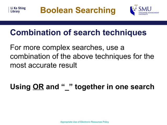 Boolean Searching in Google | PPT
