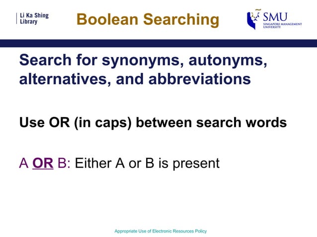 Boolean Searching in Google | PPT