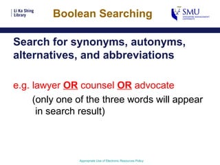 Boolean Searching in Google | PPT