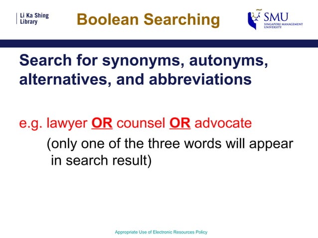 Boolean Searching in Google | PPT