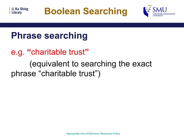 Boolean Searching in Google | PPT