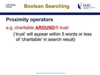Boolean Searching in Google | PPT