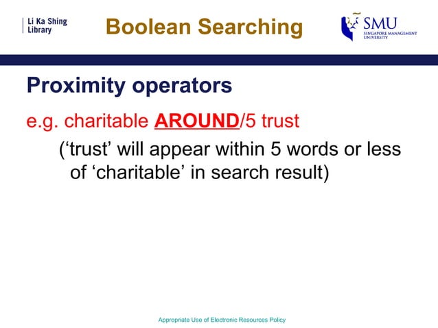 Boolean Searching in Google | PPT