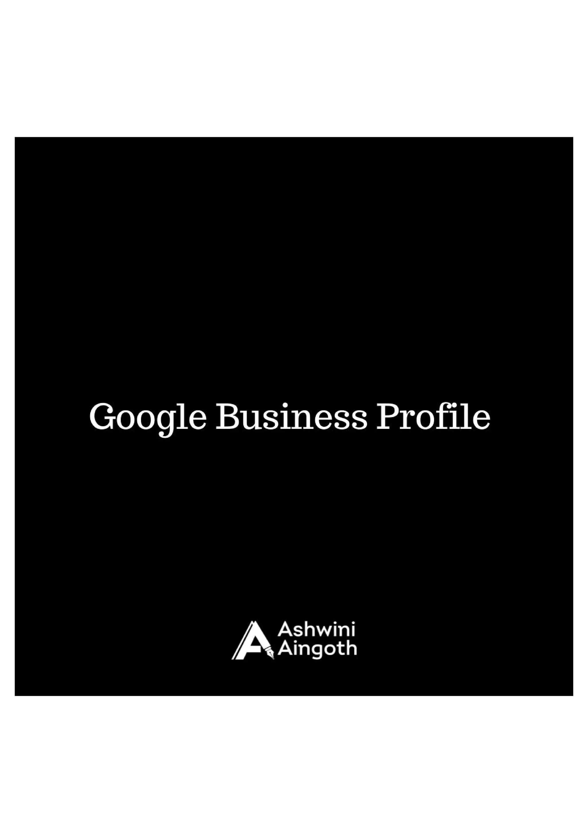 Google Business Profile | PDF