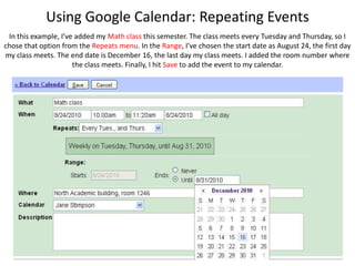 Google calendar | PPT