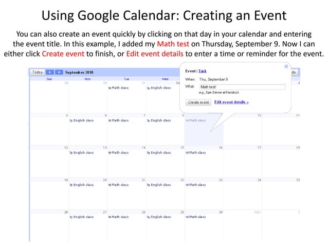 Google calendar | PPT
