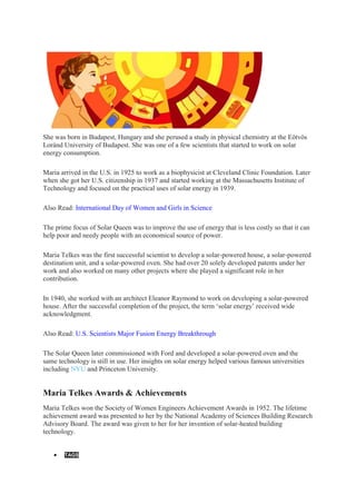 Google Celebrates Maria Telkes aka Solar Queen.docx
