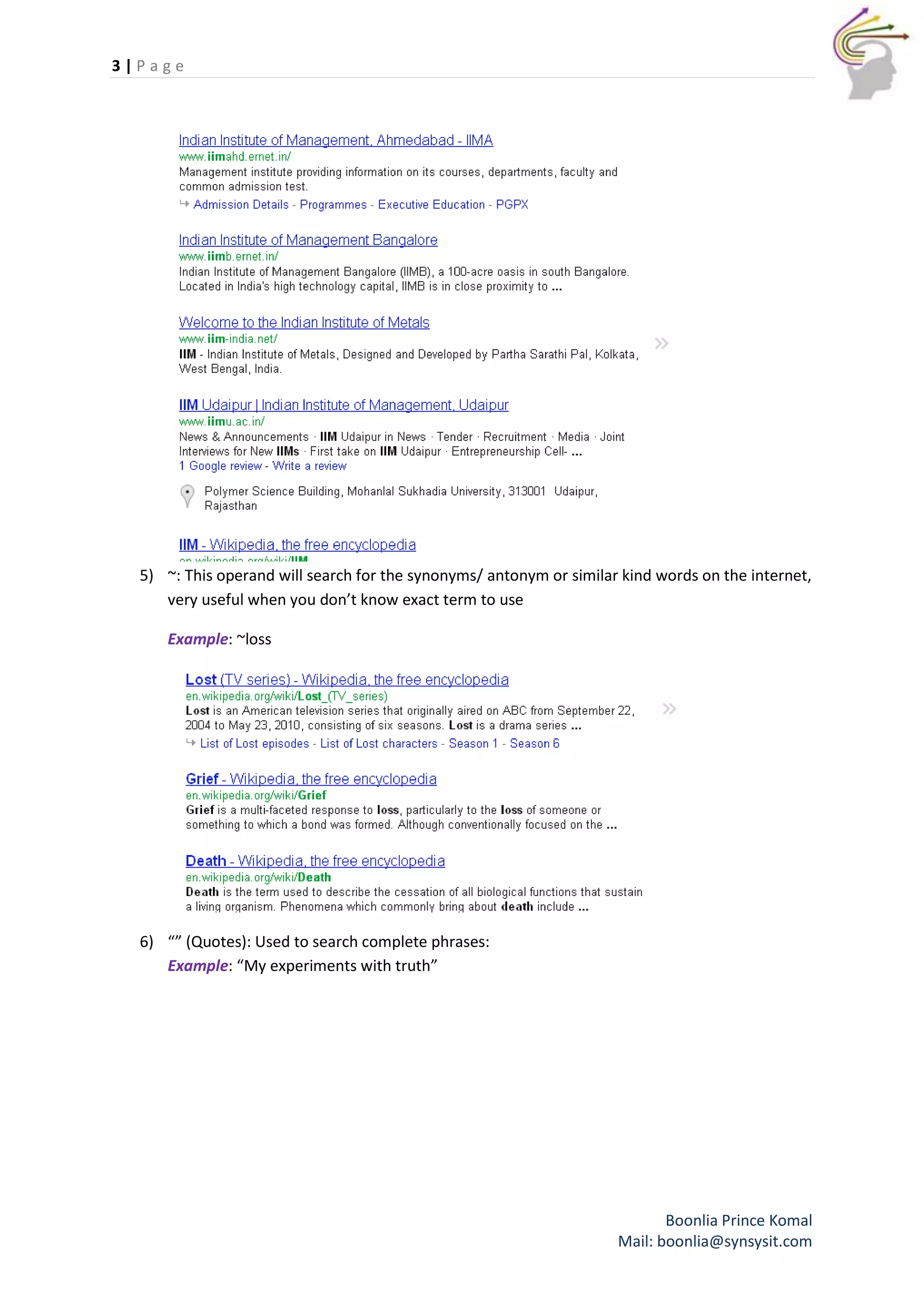 Google cheat sheet | PDF