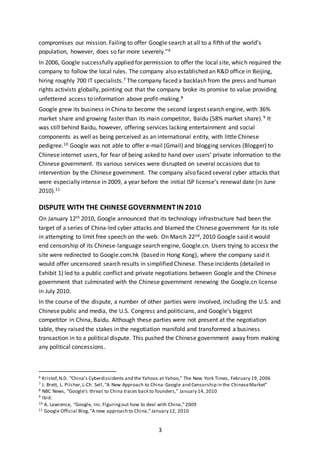 Google's Negotiations with the Chinese Government in 2010 | DOCX