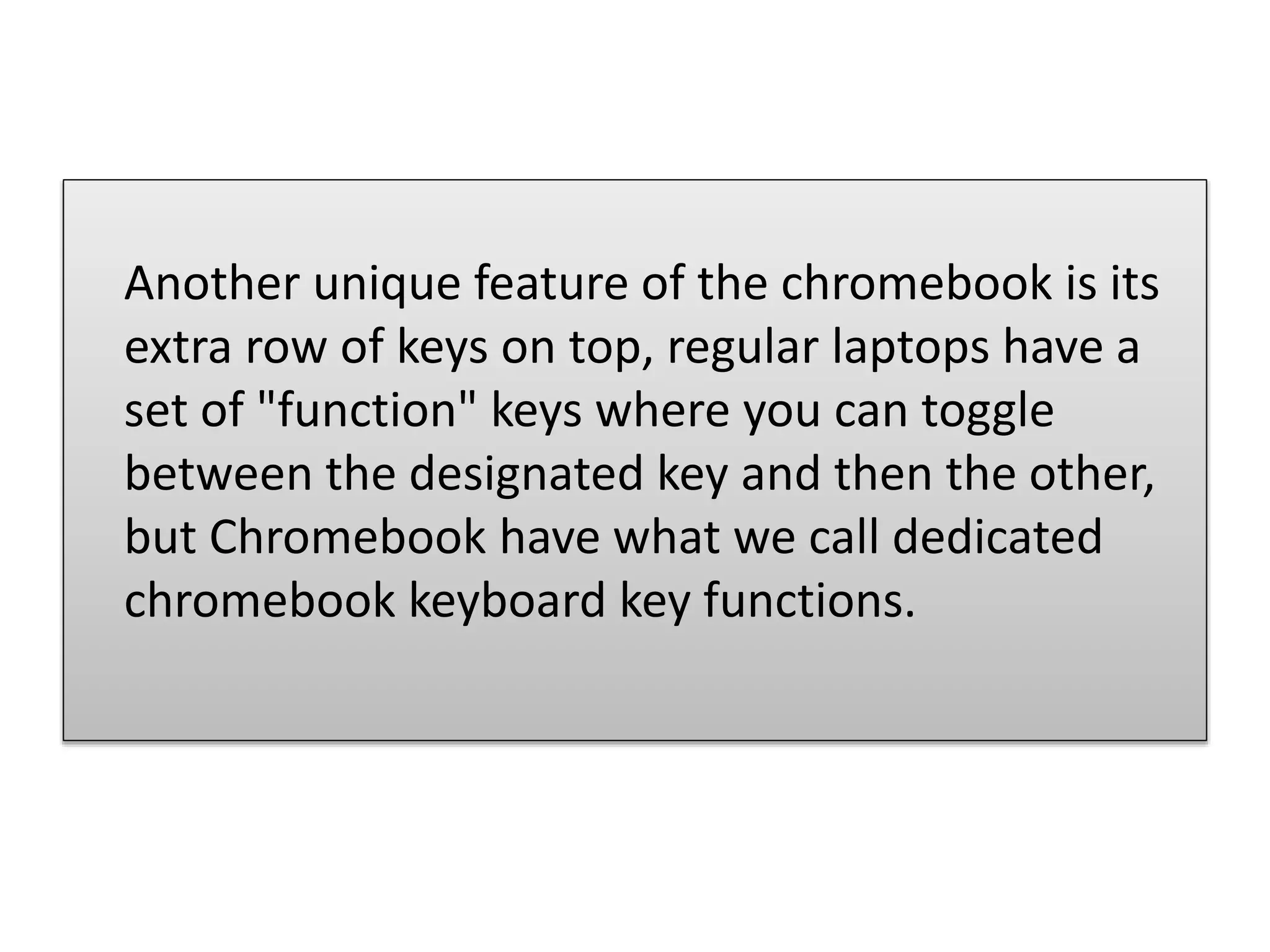 Google ChromeBook Keys - Functions and Meaning | PPTX