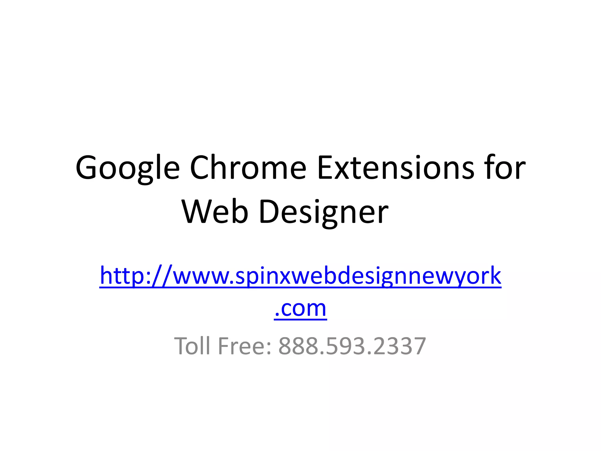 Google chrome extensions | PPT