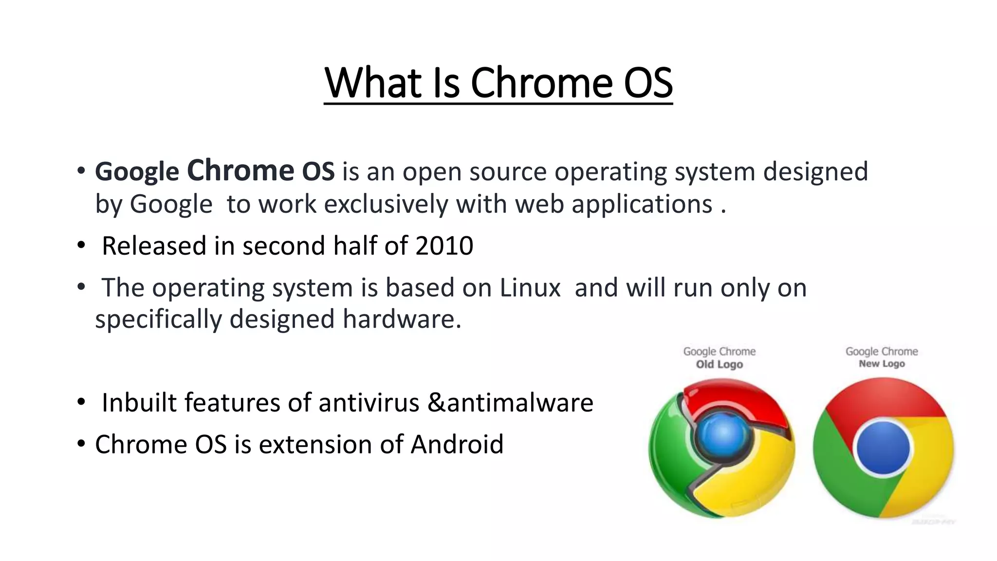 Google chrome operating system | PPT