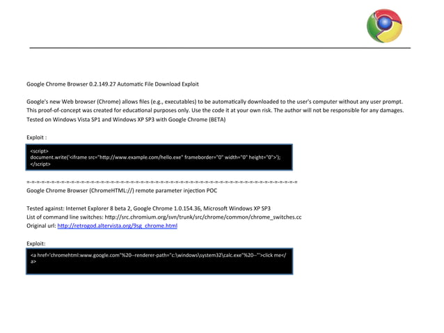 Google chrome presentation | PPT | Free Download