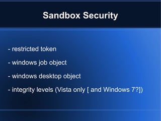 Google chrome sandbox | PPT