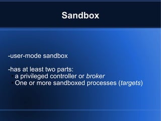 Google chrome sandbox | PPT