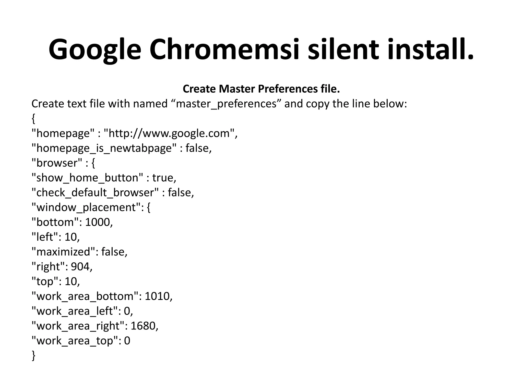 Google chrome silent install | PPTX