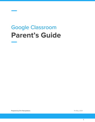 Google classroom 2020 students parents guide | PDF