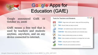 GOOGLE CLASSROOM GUIDE FOR TEACHERS (MDELT A) | PPTX