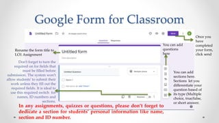 Google Classroom Presentation | PPTX