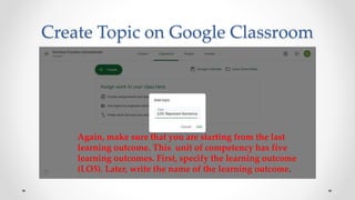 Google Classroom Presentation | PPTX
