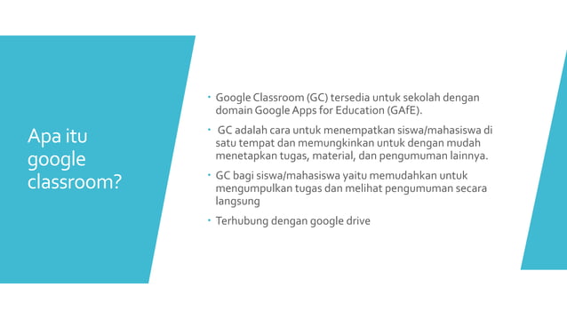 Penggunaan Google Classroom di Kelas | PPTX