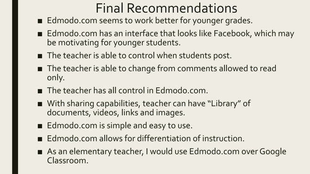 Google classroom vs edmodo | PPT