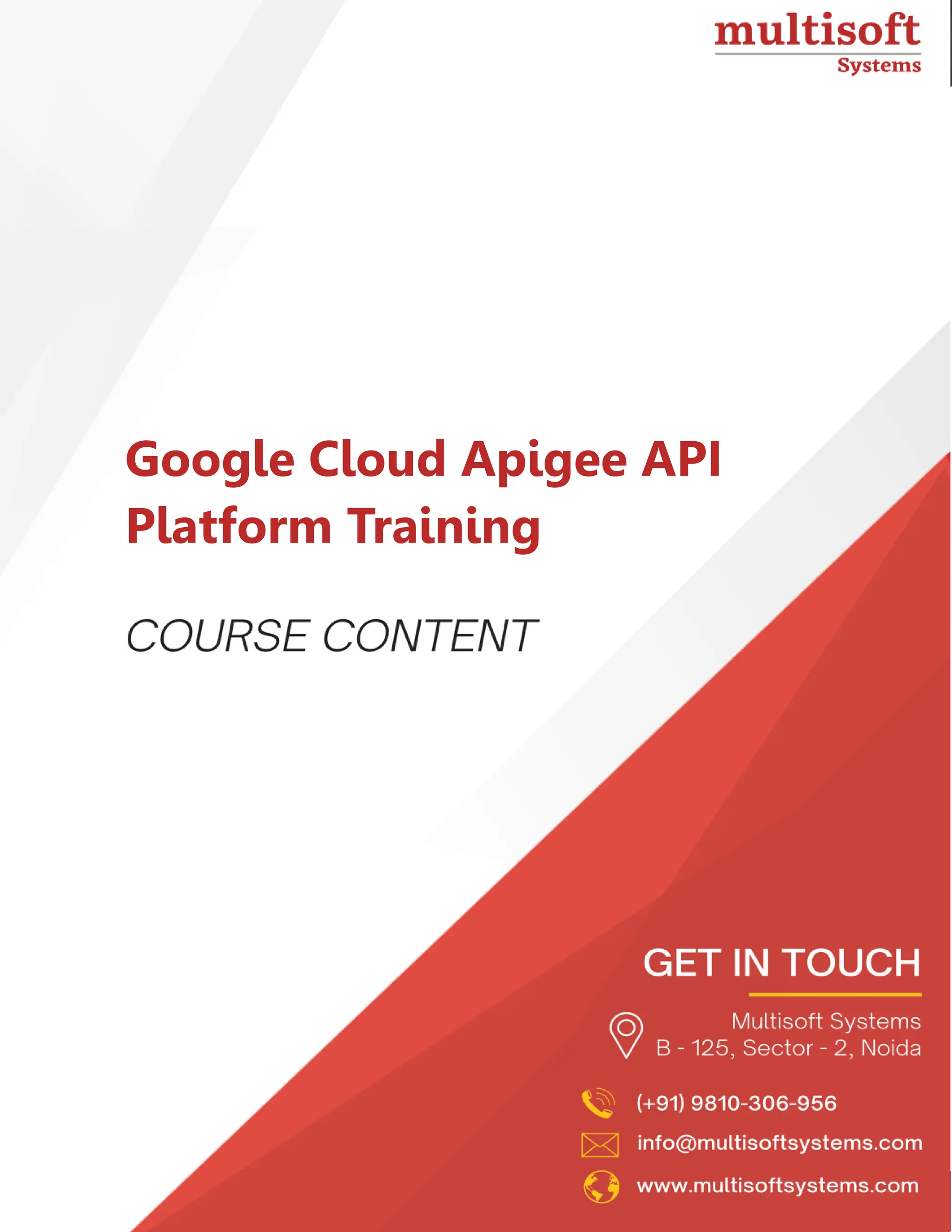 Google Cloud Apigee API Platform Training | PDF