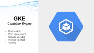 Google Cloud Computing compares GCE, GAE and GKE | PDF