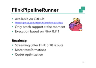 Maximilian Michels – Google Cloud Dataflow on Top of Apache Flink | PPT