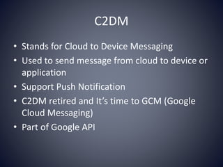 Google cloud messaging | PPTX