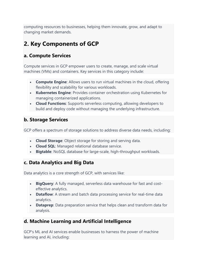 Google Cloud Platform.docx | Cloud Computing | Internet