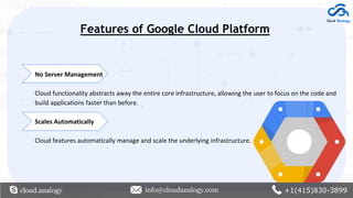 Google Cloud Platform (GCP) At a Glance | PPT