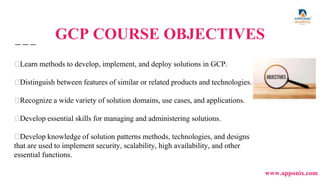 Google cloud platform training course | PPTX | Cloud Computing | Internet