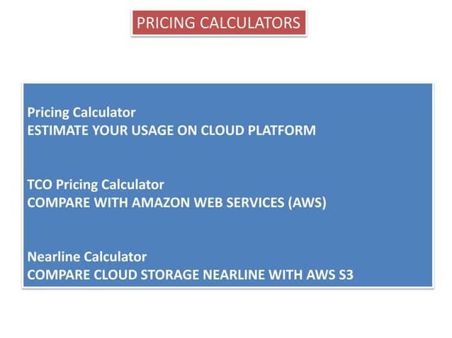 Google Cloud Pricing Calculators | PDF | Cloud Computing | Internet