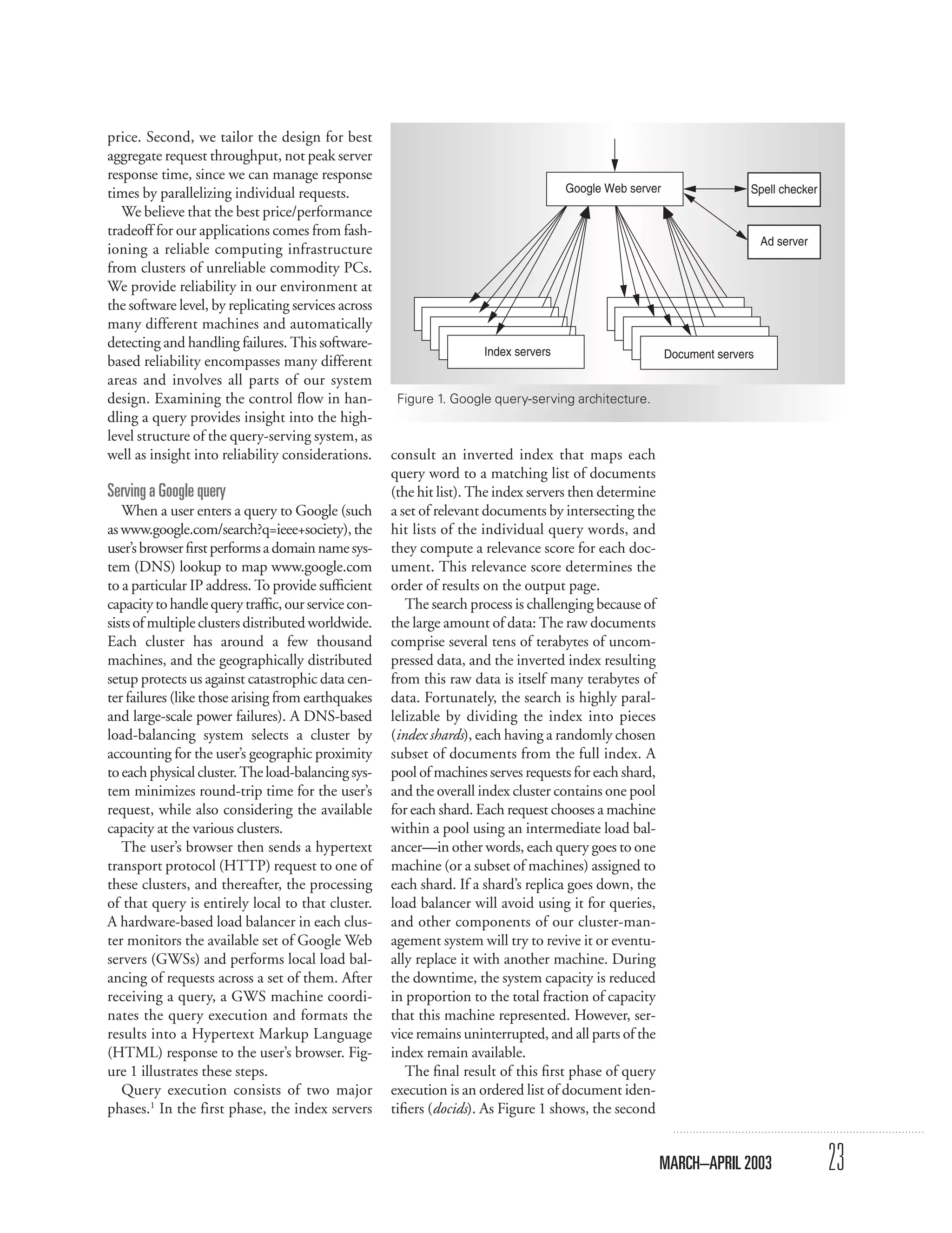 WEBSEARCHFORAPLANET: THEGOOGLECLUSTER ARCHITECTURE | PDF