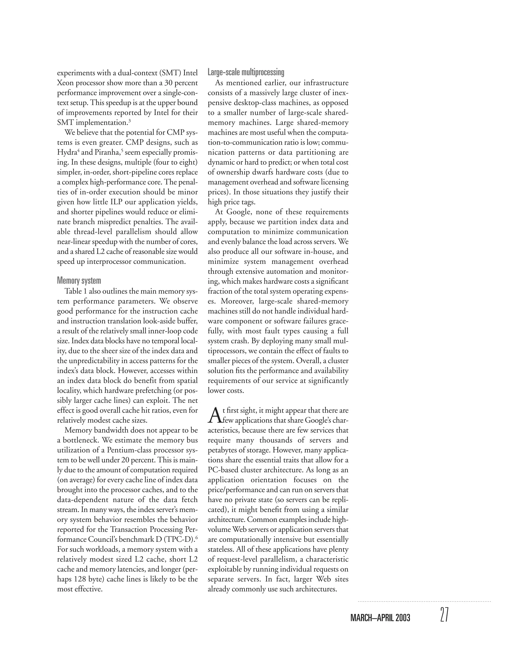 WEBSEARCHFORAPLANET: THEGOOGLECLUSTER ARCHITECTURE | PDF