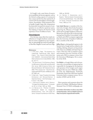 WEBSEARCHFORAPLANET: THEGOOGLECLUSTER ARCHITECTURE | PDF