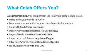 Google colab introduction | PPTX
