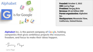 Google's company profile | PDF | Search | Internet