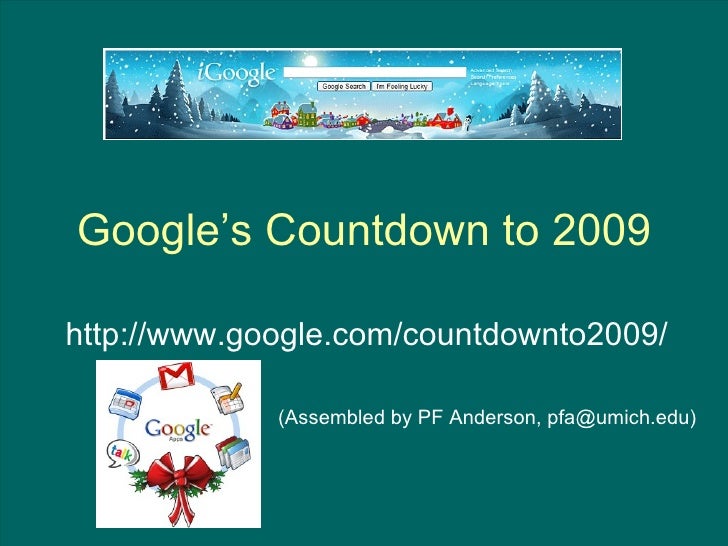Google Countdown to 2009, Enriched