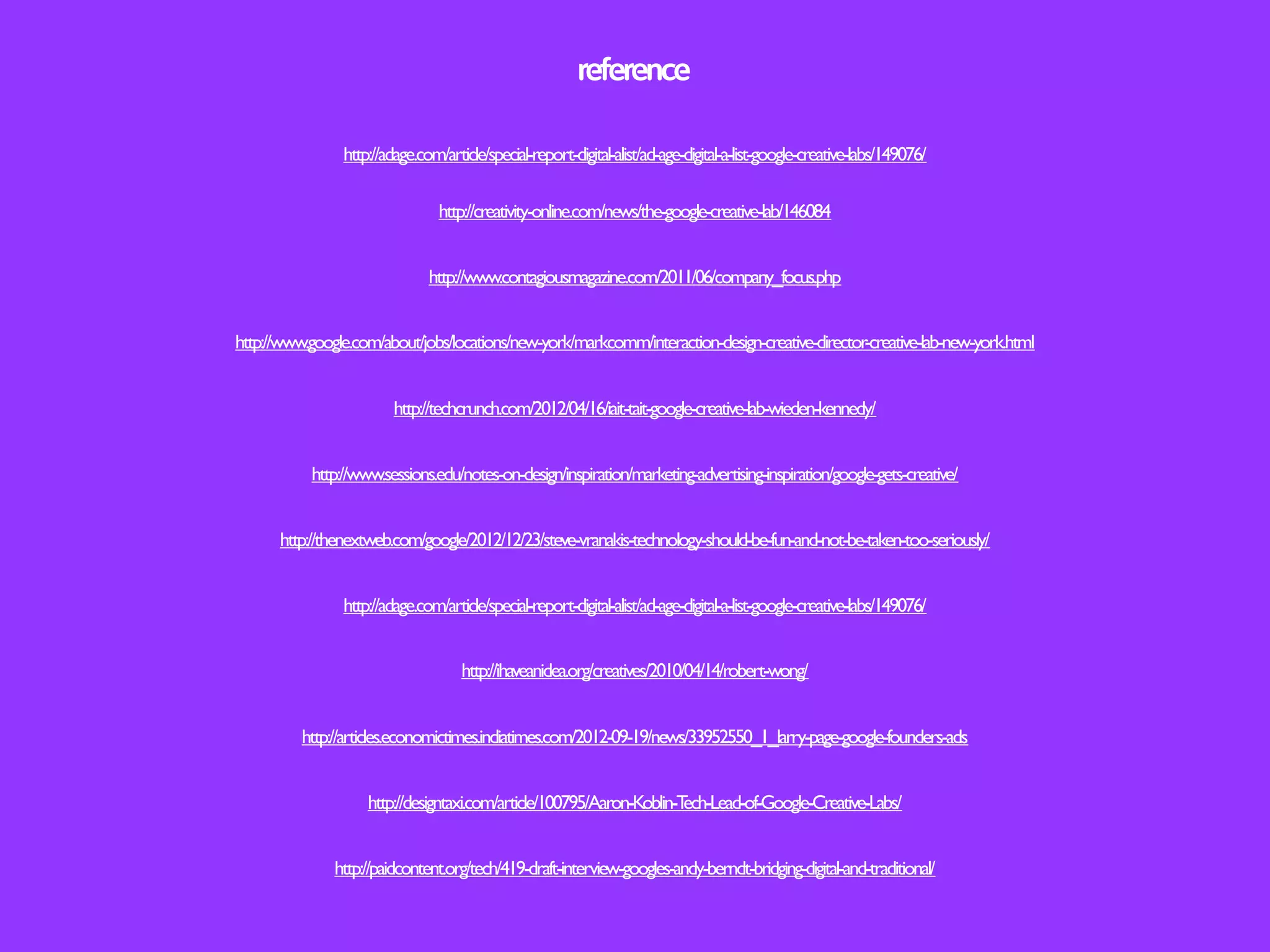 Google creative lab | PDF