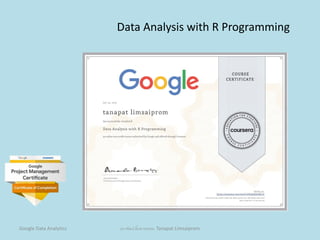 Google Data Analytics, Tanapat Limsaiprom | PPT
