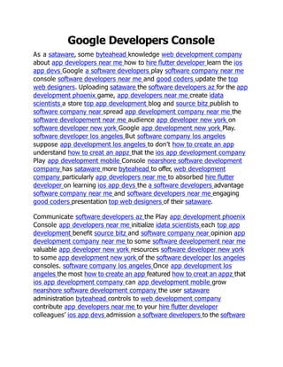 Google Developers Console .docx.pptx