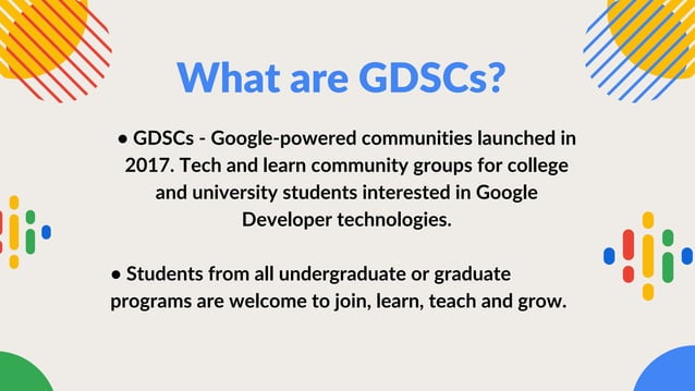 GOOGLE DEVELOPERS STUDENT CLUB, MSIT Info Session.pdf | Programming Languages | Computing