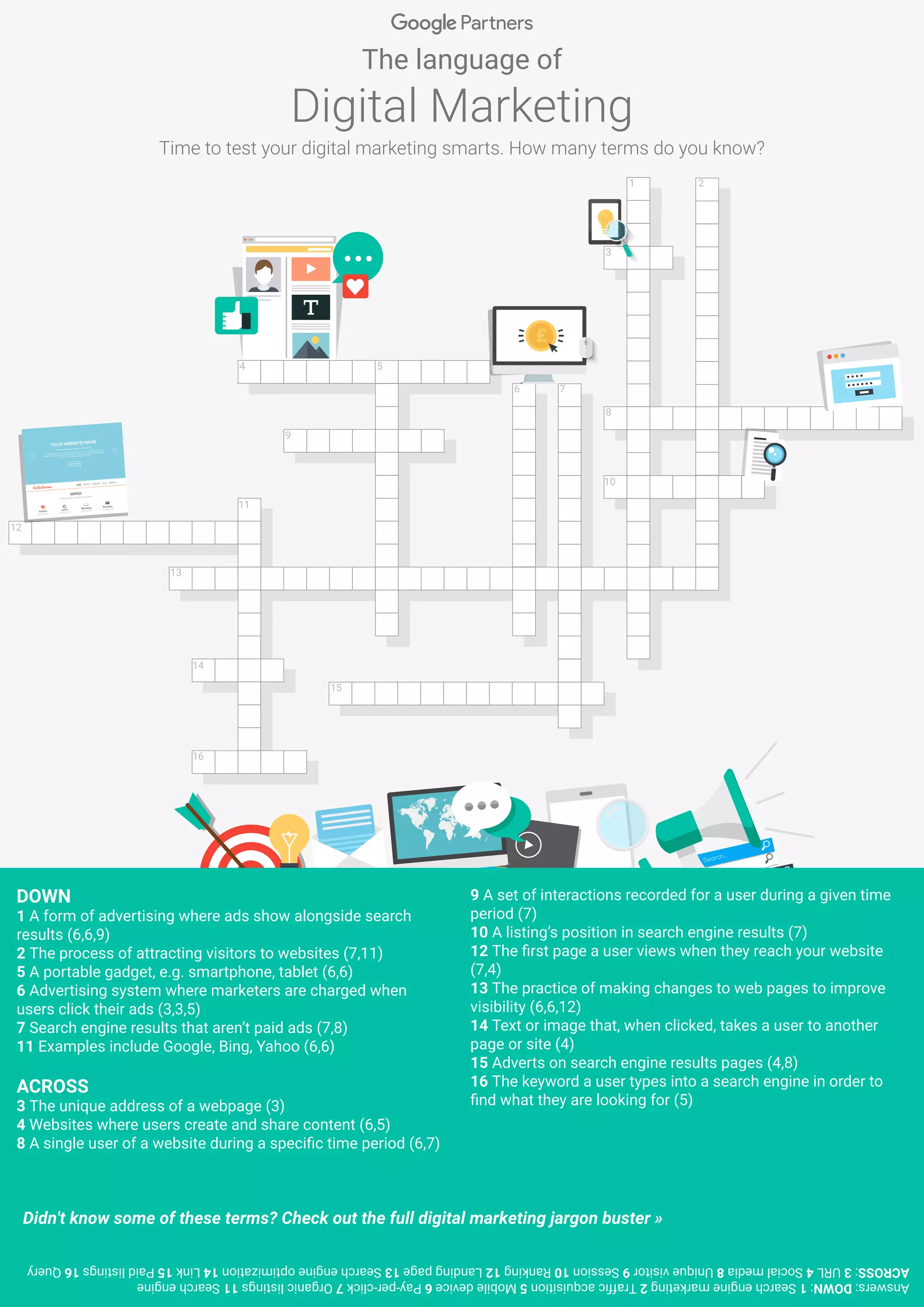 Google Digital Marketing Crossword Puzzle | PDF