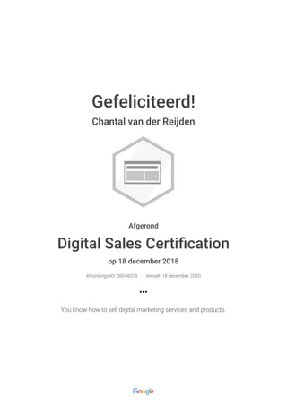 Google digital sales certification | PDF