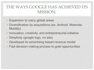 Google Diversification Pptx